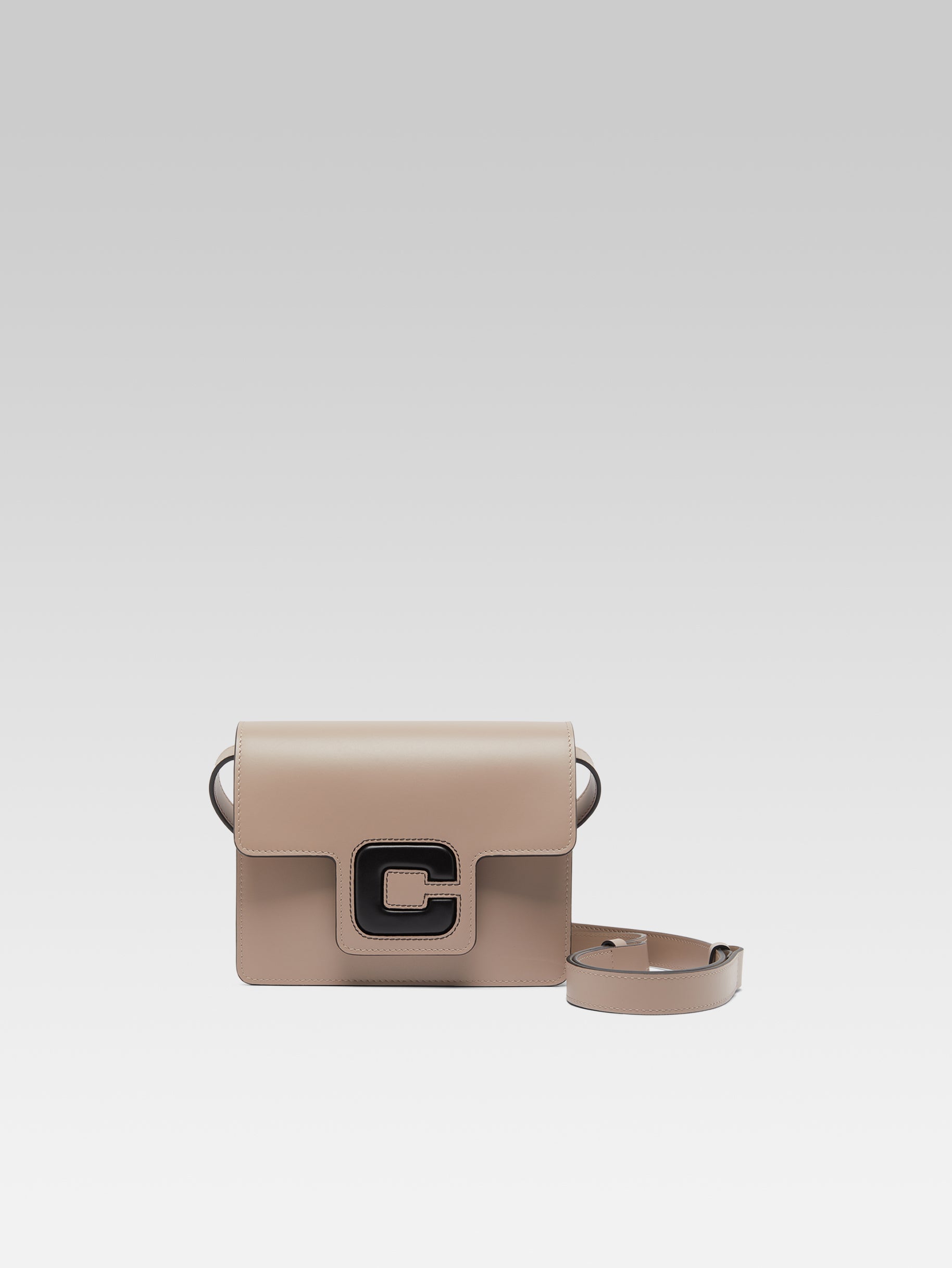 Lorette - Sac cuir upcyclé grège | Carel Paris