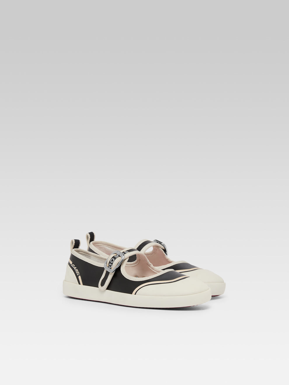 Costa - Black leather tennis shoes with straps | Carel Paris