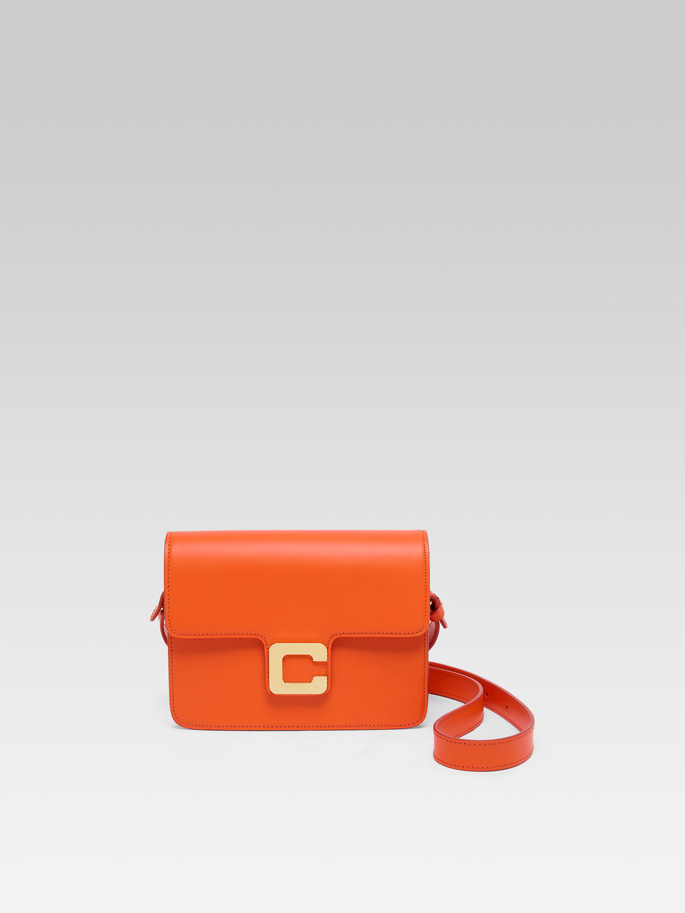Mabillon - Upcycled orange leather cross-body bag | Carel Paris