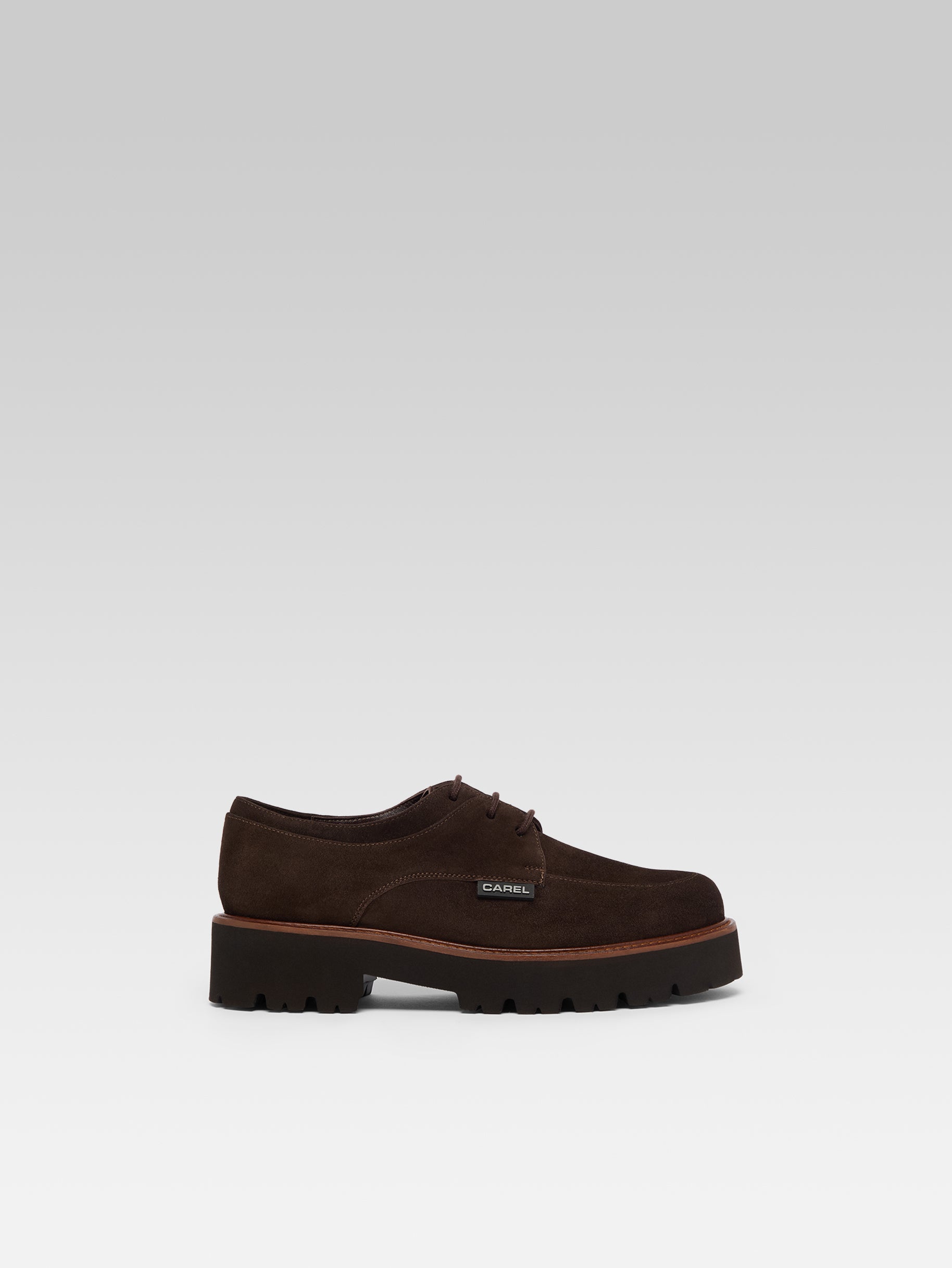 Azur - Brown leather and suede derbies | Carel Paris